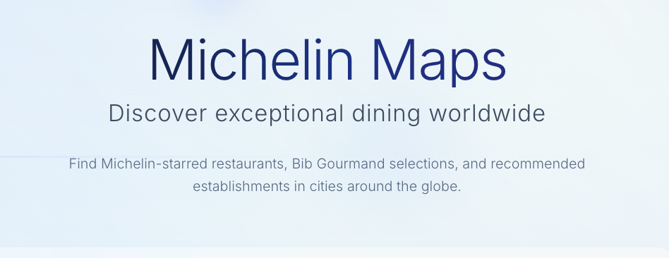 Michelin Maps - Discover Exceptional Dining Worldwide